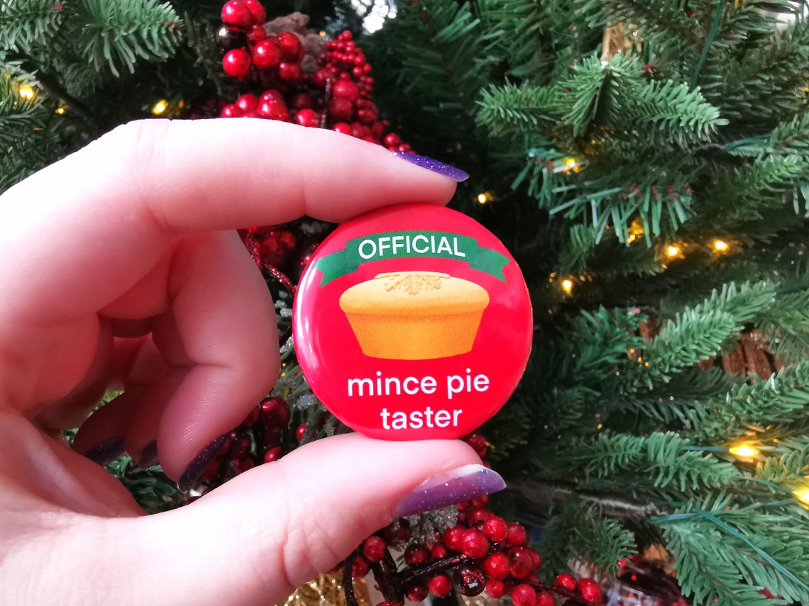 Official Mince Pie Taster Button Badge 38mm Christmas Gifts - Etsy UK