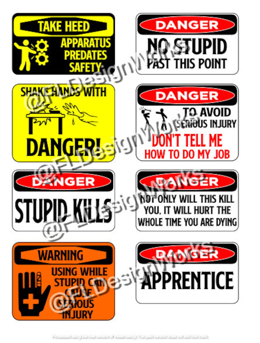 Funny Warning Stickers SVG and Danger Labels SVG for Men, Women, Shop ...