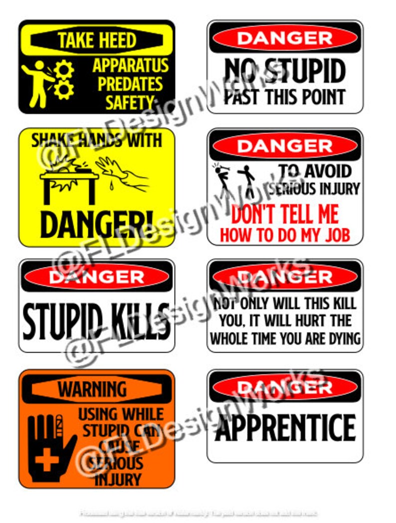 Funny Warning Stickers SVG and Danger Labels SVG for Men, Women, Shop ...