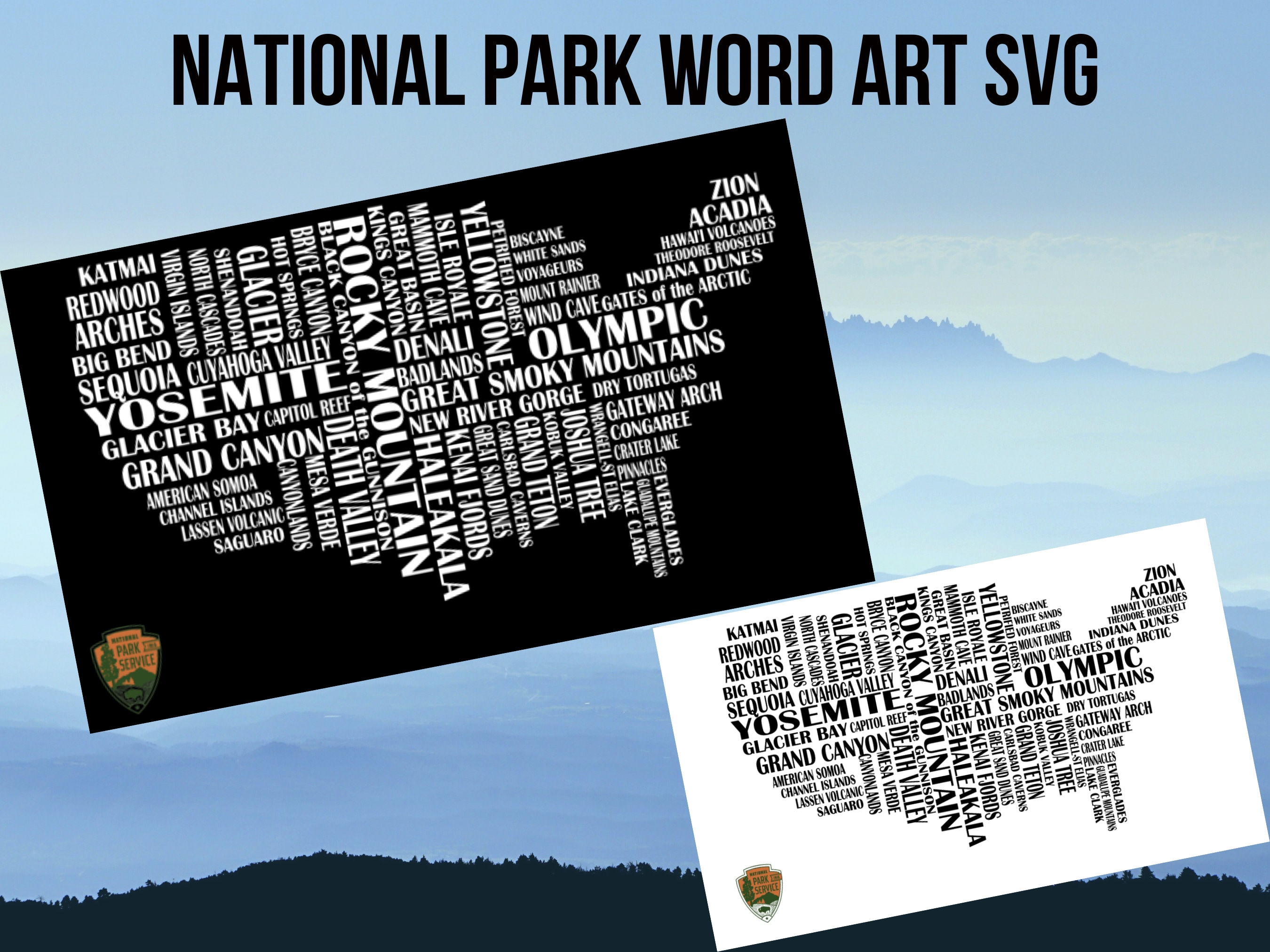 National Park Map SVG Dxf Png, National Park Sign SVG, Nps Arrowhead ...