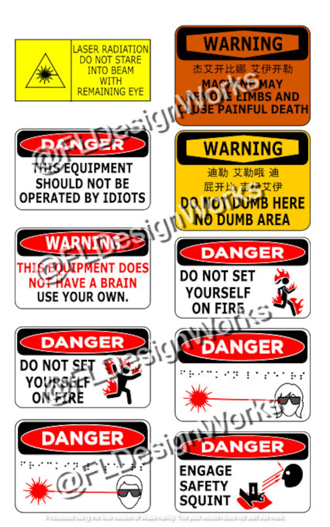 Funny Danger Stickers SVG and Warning Labels SVG for Men, Women, Hard ...