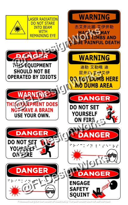 Funny Danger Stickers SVG and Warning Labels SVG for Men, Women, Hard ...