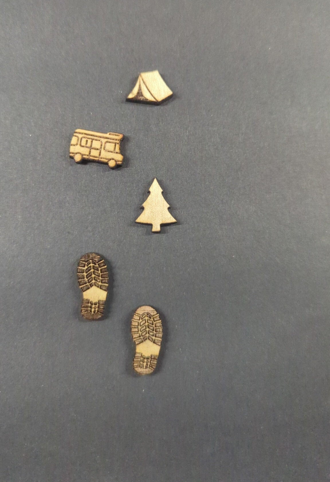 Wooden Pine Tree Pins, Boot Map Push Pins, National Park Push Pins ...