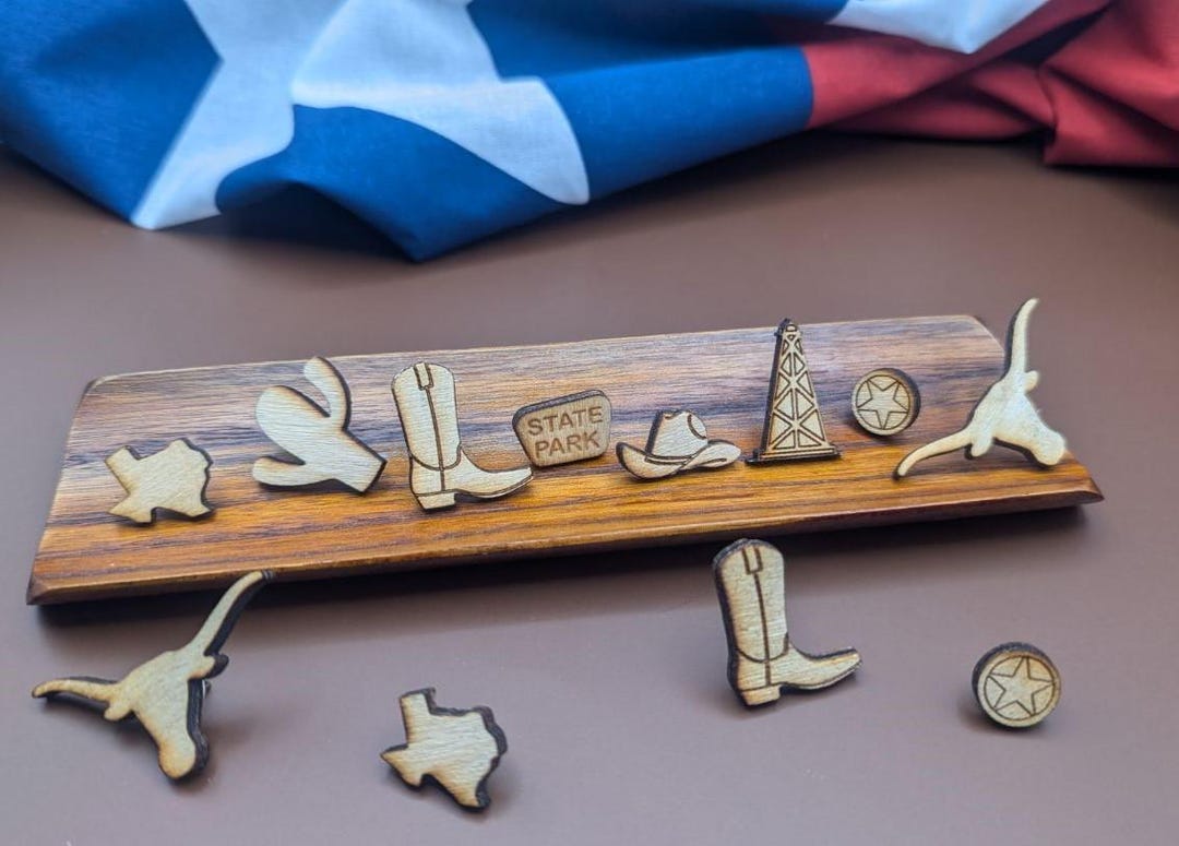 Texas Push Pins, Western Wooden Push Pins, Cowboy Hat Push Pins. Mix ...