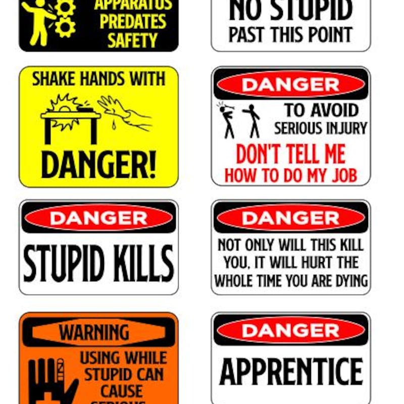 Funny Warning Sticker - Etsy