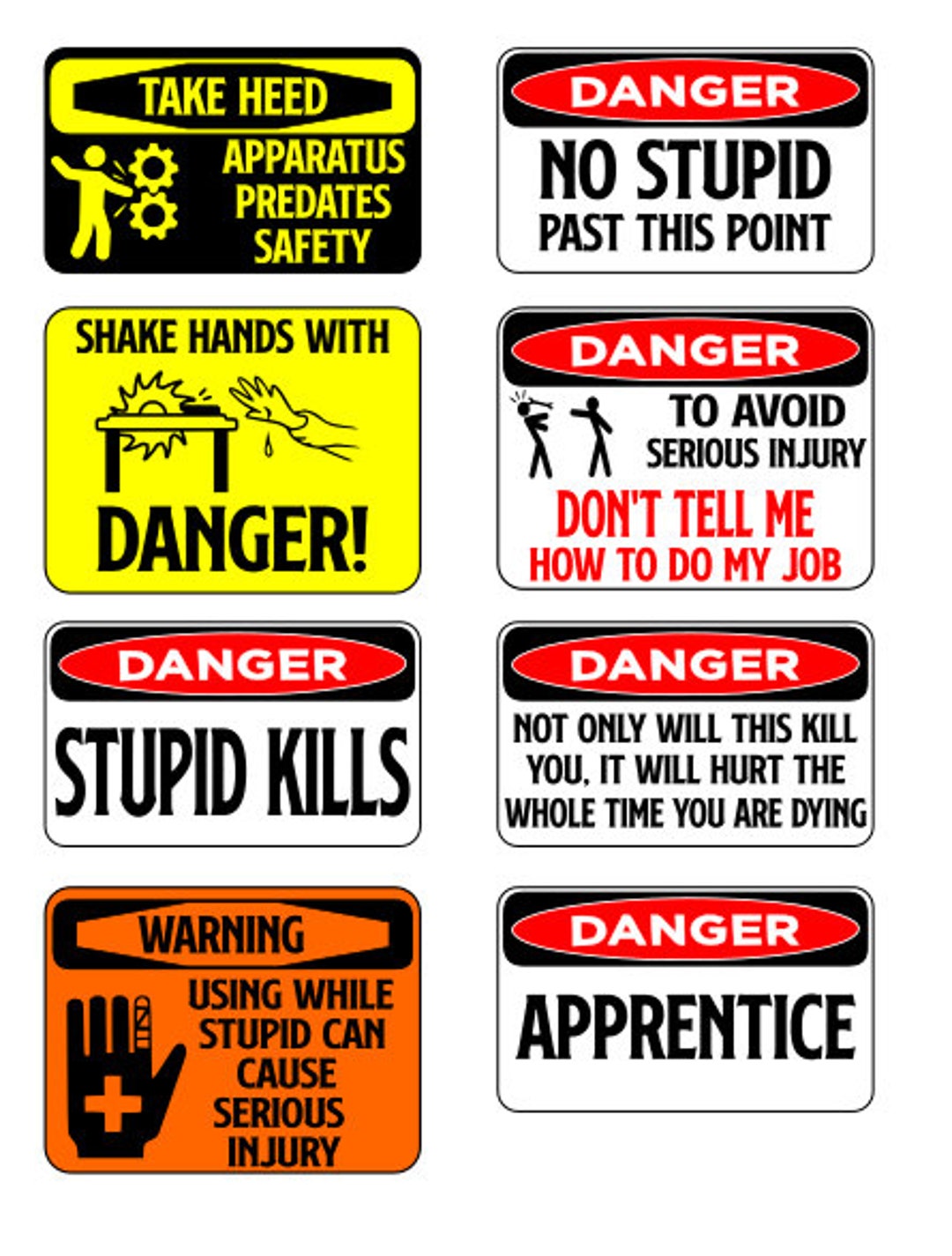 Funny Warning Stickers SVG and Danger Stickers SVG for Men, Women, Shop ...