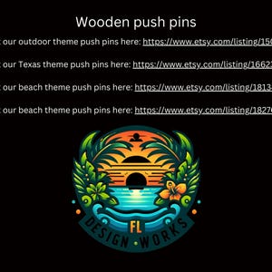 Wooden Pine Tree Pins, Boot Map Push Pins, National Park Pins, Camper ...