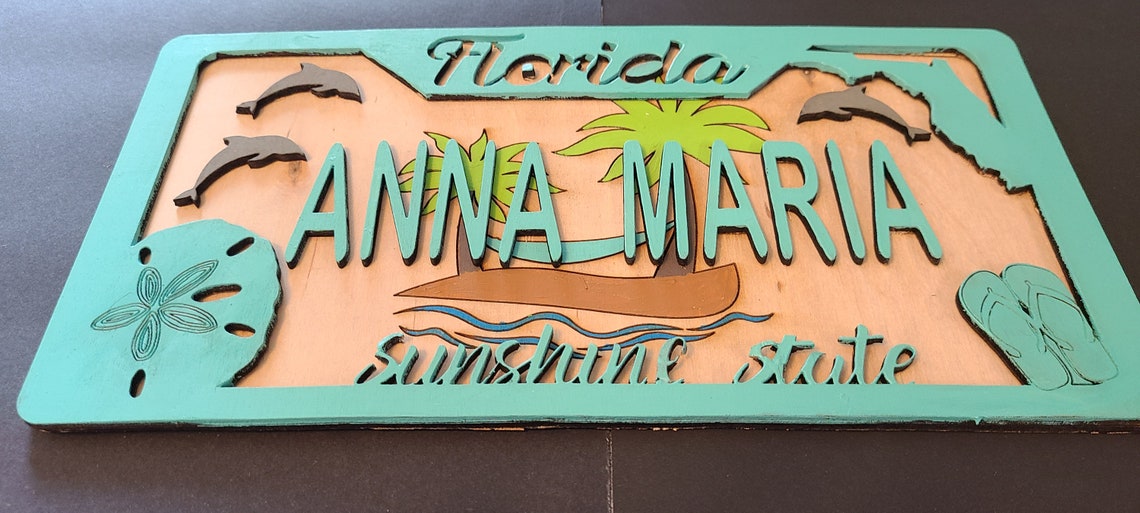 Florida License Plate SVG: Anna Maria Island Wall Art (digital Download ...