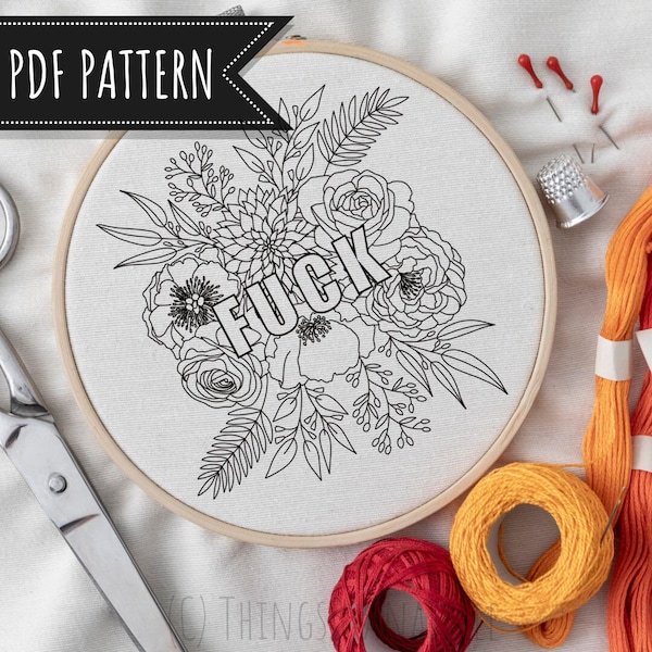 Swear Embroidery - Etsy