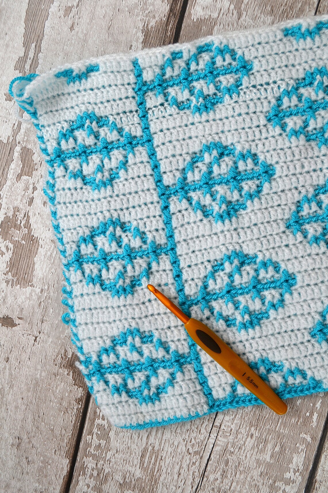 PATTERN Vine Leaf Overlay Mosaic Crochet Pattern CHART ONLY | Etsy