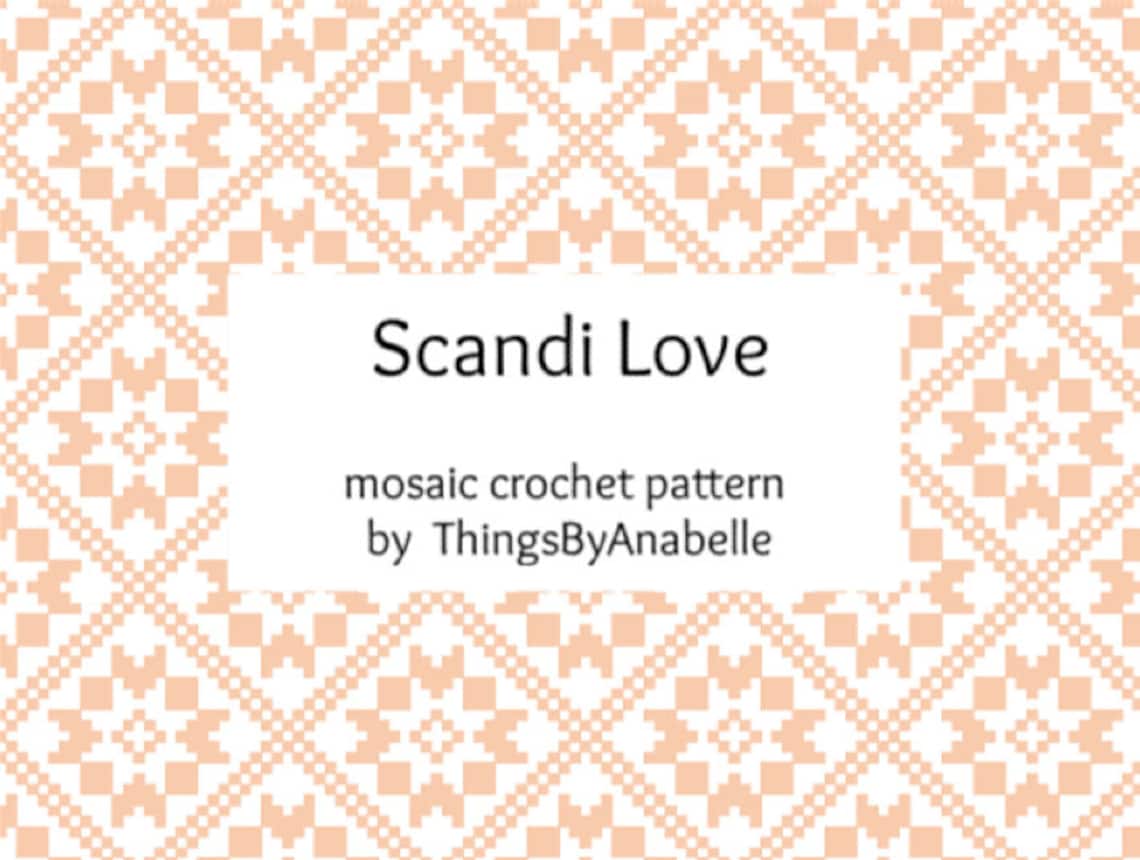 PATTERN Scandi Love Overlay Mosaic Crochet Pattern CHART - Etsy