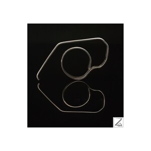 Modern Minimalist Architectural Ring, Adjustable Band Open Ring ...