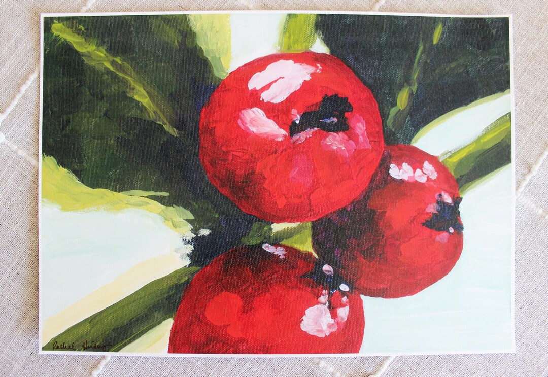Print: Red Winter Berries - Etsy