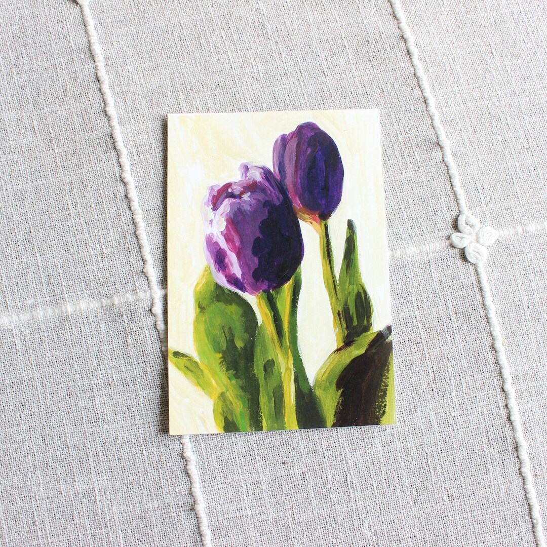 Purple Tulips Print - Spring Flower Artwork - Etsy
