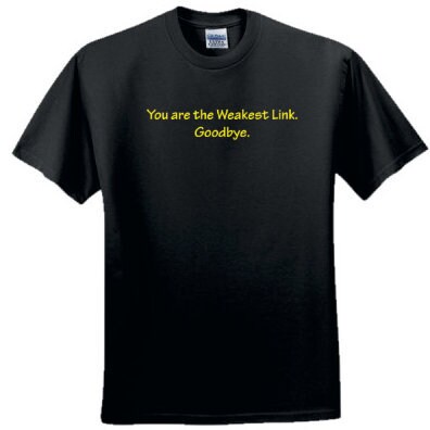 You Are the Weakest Link | T-shirt - Etsy