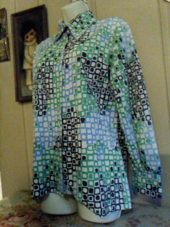 polyester disco blouse - Gem