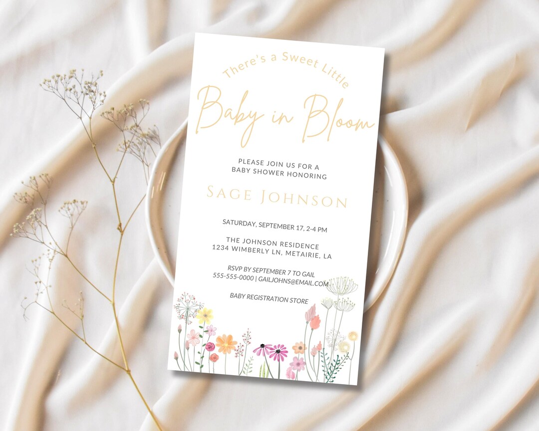 Customizable Baby Shower Invitation Template - Etsy