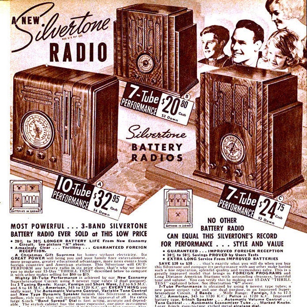 Silvertone Radio - Etsy