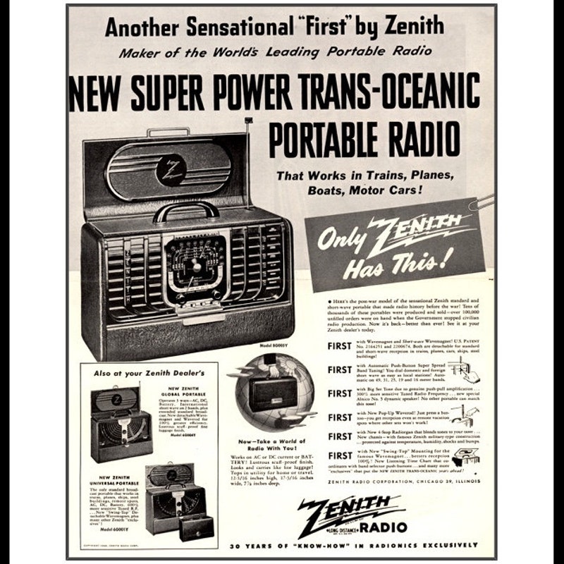 Zenith Radio - Etsy