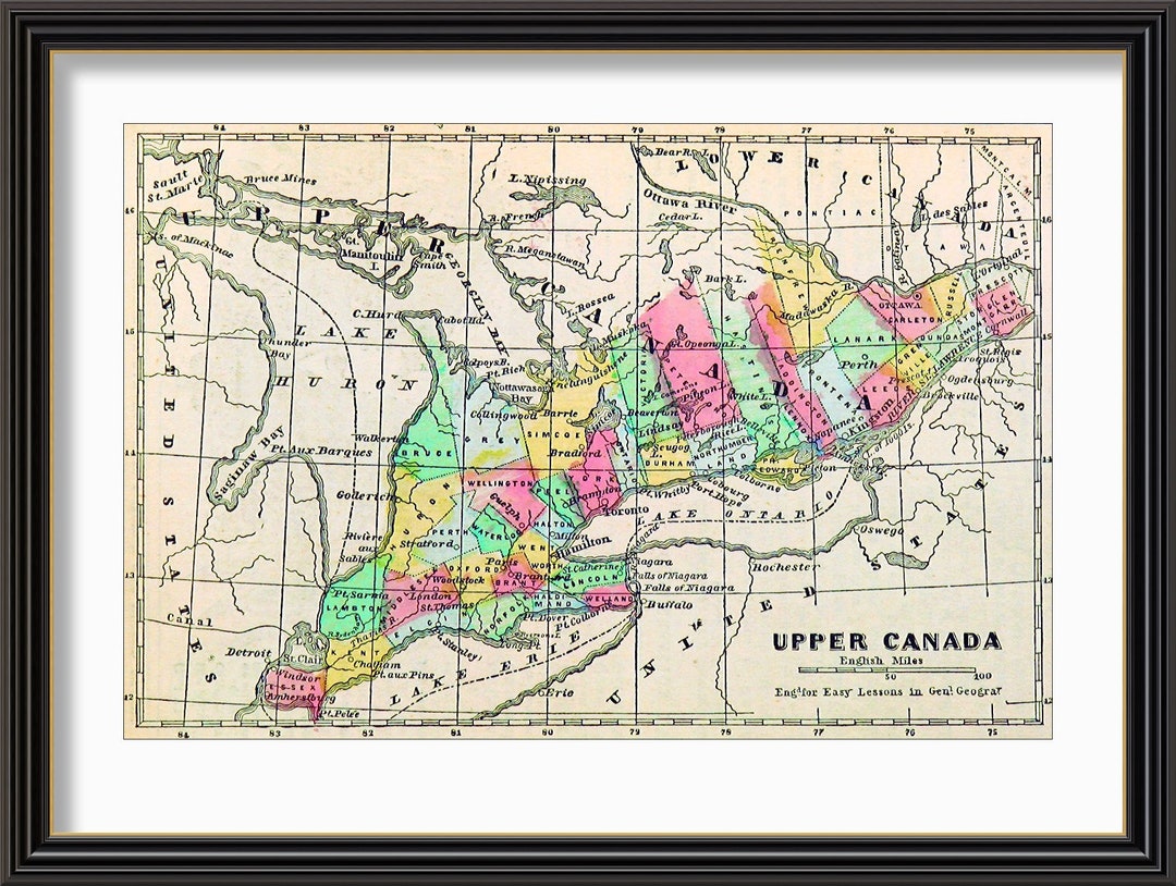 Upper Canada 1874 Map High Quality Reproduction Poster - Etsy