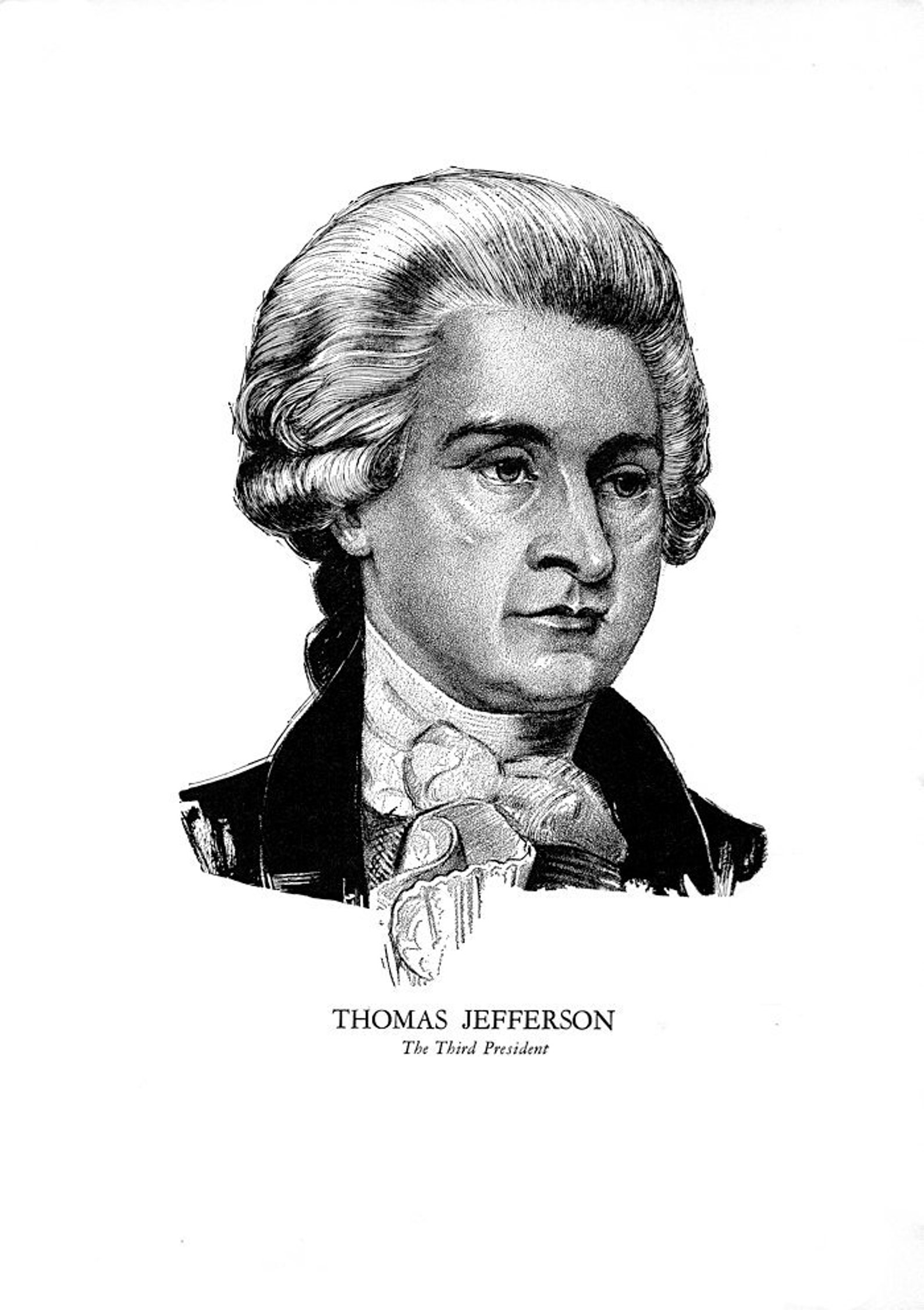 Thomas Jefferson, 3rd President of USA, Original 1933 Portrait ...