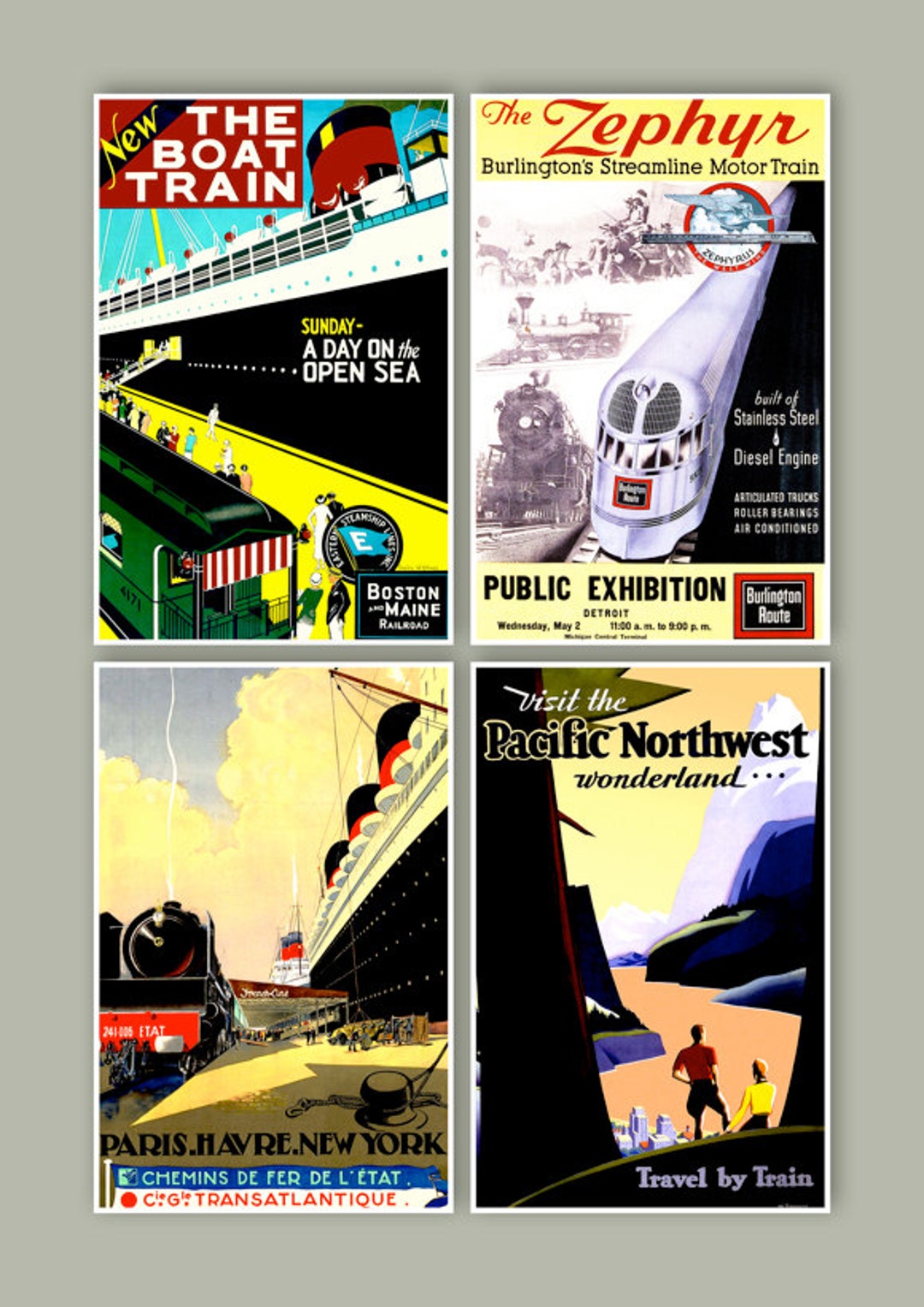 Trains and Boats, Pacific Northwest, Zephyr, Boston and Main Railroad ...