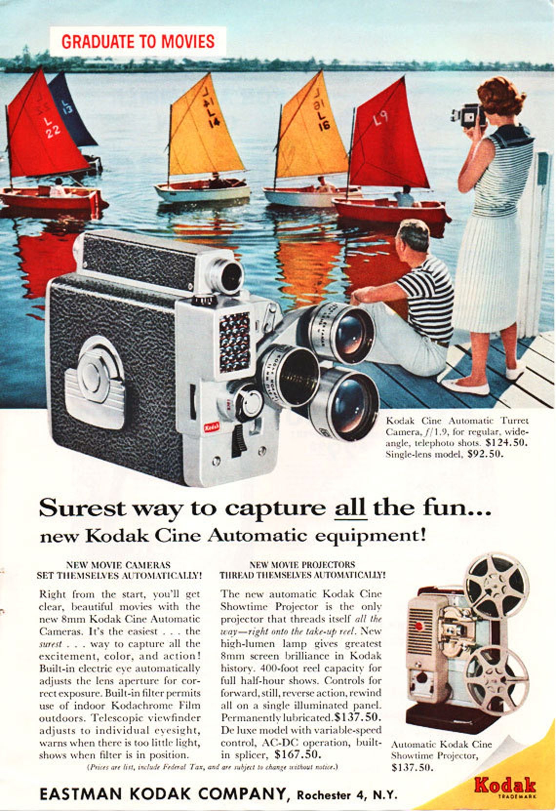 Kodak Cine Automatic Turret Camera 1959 POSTER Print, 8mm Movie Camera ...
