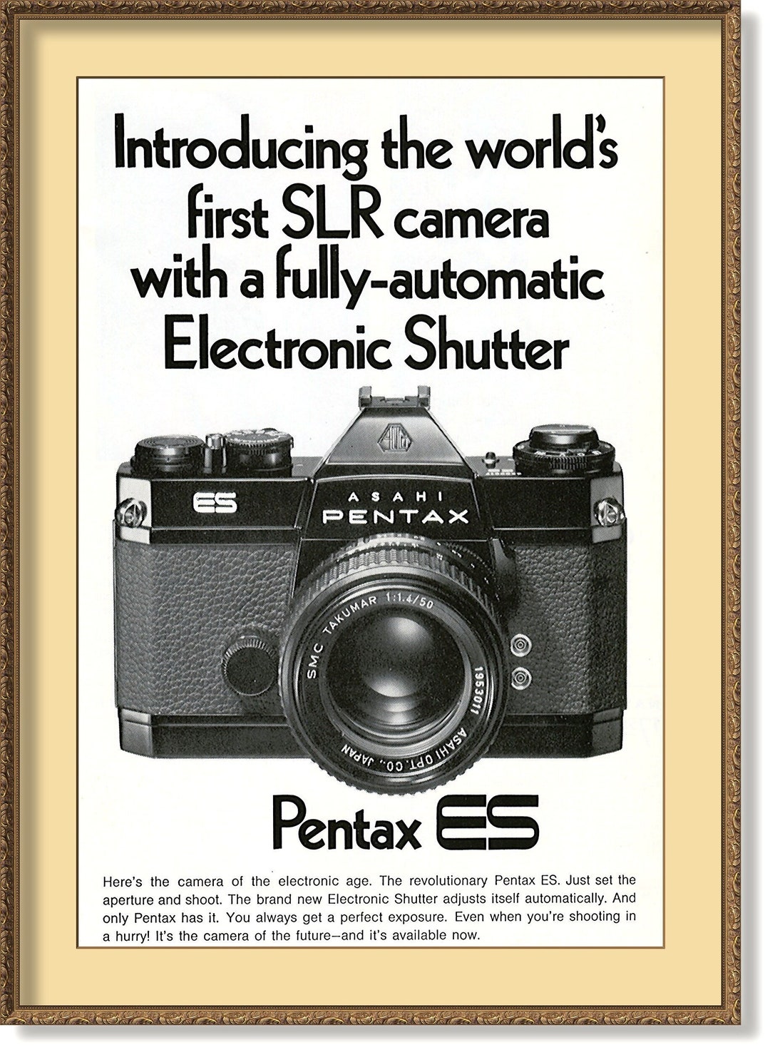 1972 Pentax ES, World's First SLR Camera With A Fully-automatic ...