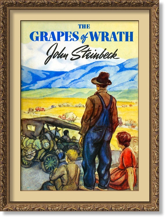 The Grapes of Wrath POSTER 1939 First Edition Book Jacket - Etsy