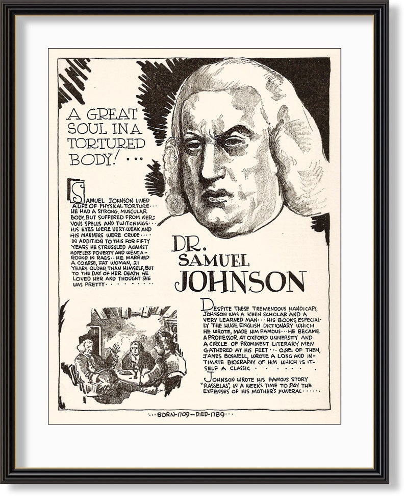 SAMUEL JOHNSON, Poet, Essayist, Moralist, Literary Critic, Biographer ...
