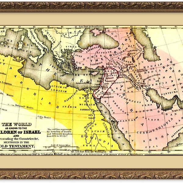 Map of Israel Old Testament - Etsy