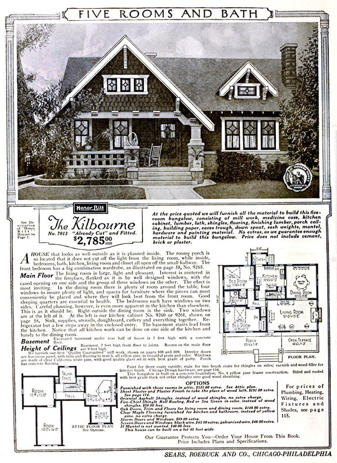 Sears KILBOURNE 1921, Looks Well Outside as Planned Inside, Living Room ...