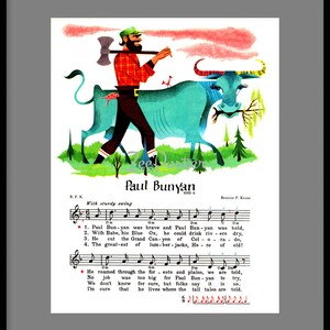 Paul Bunyan Lumberjack, POSTER Print, Canadian American Folklore Hero ...