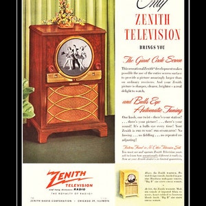Zenith TV 1949, Only Zenith Television Brings You the Giant Circle ...