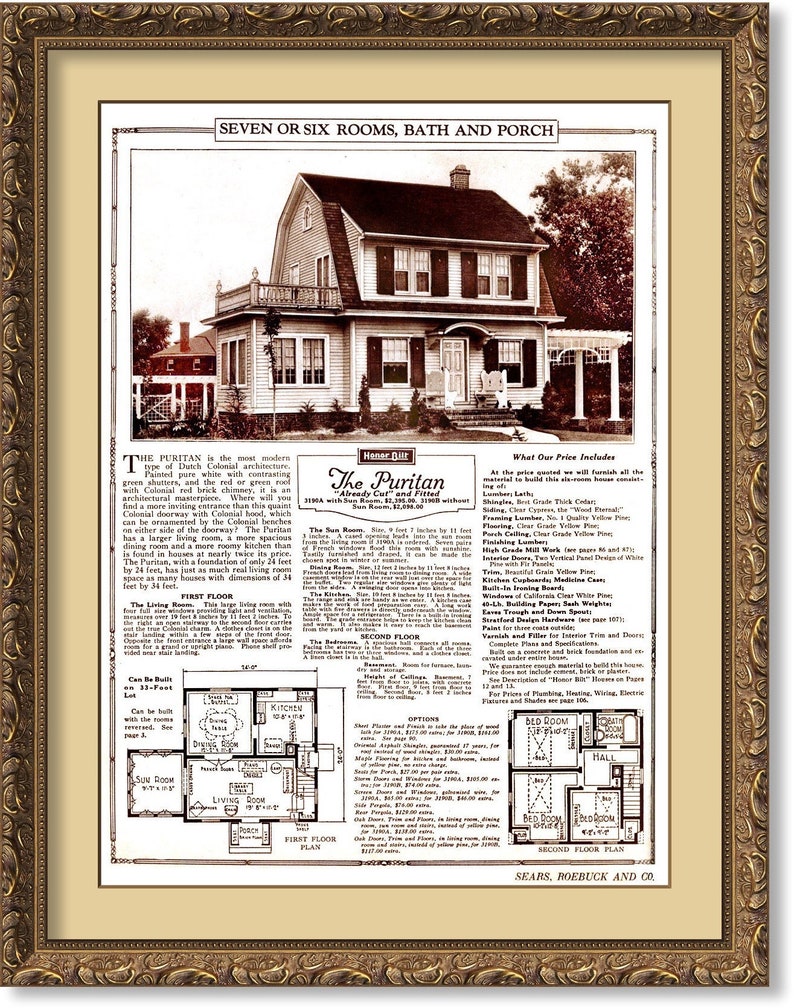 Sears PURITAN 1925 the Most Modern Type of Dutch Colonial Design ...
