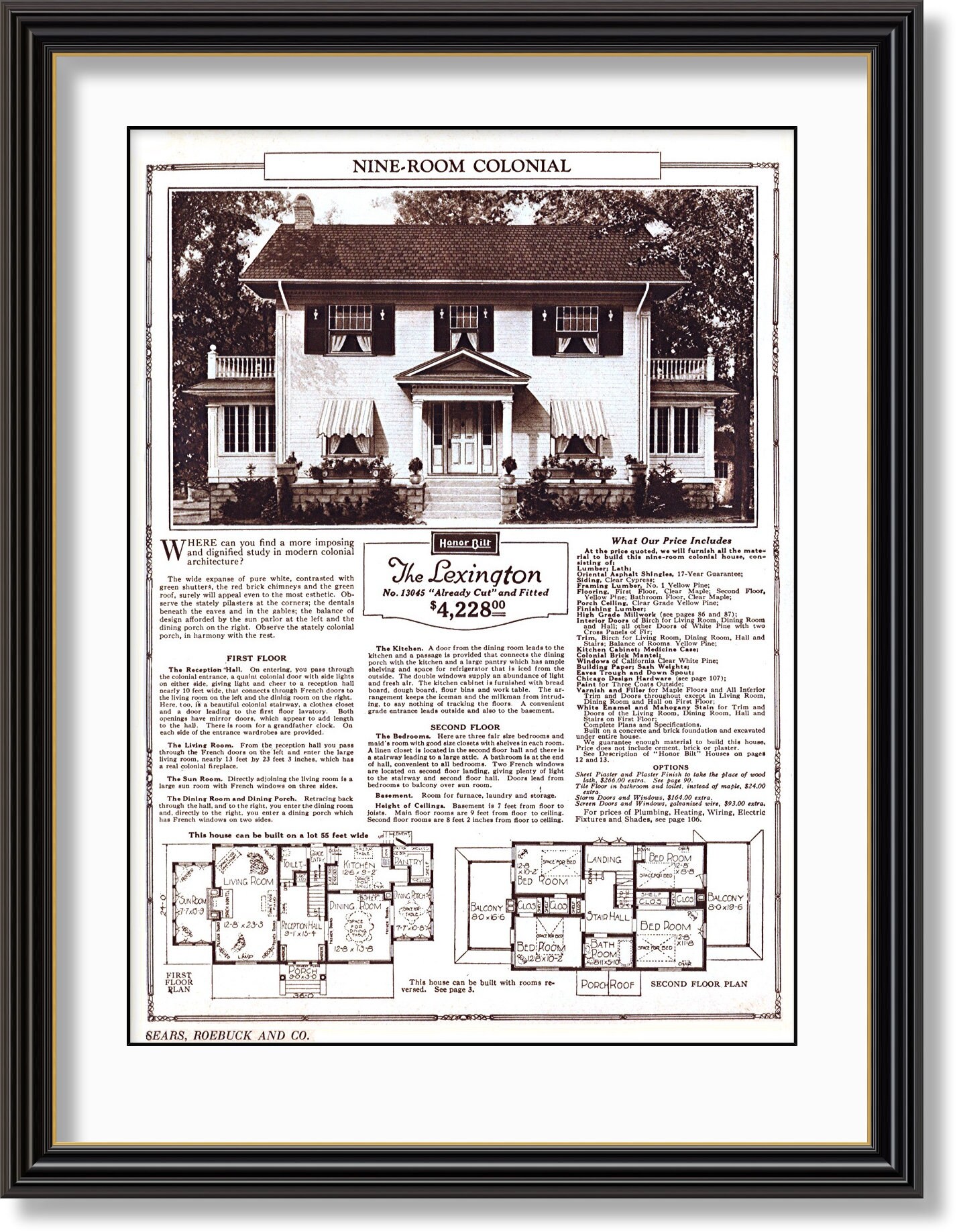 Sears LEXINGTON 1925 Modern Colonial Architecturequaint - Etsy