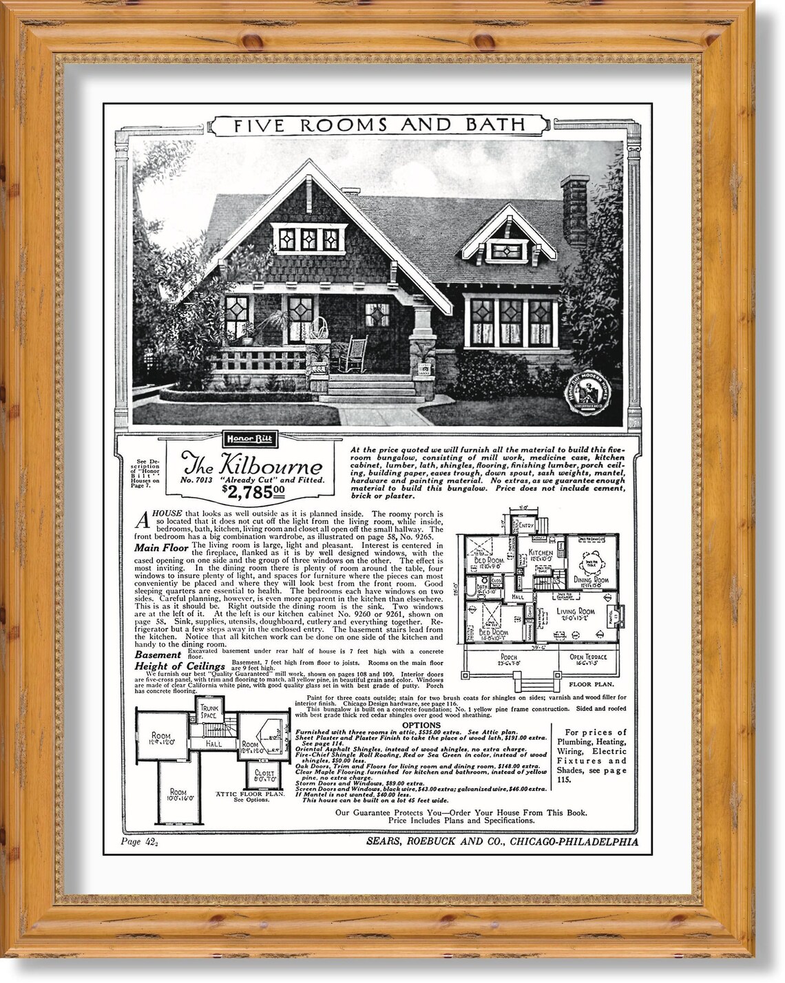 Sears KILBOURNE 1921, Looks Well Outside as Planned Inside, Living Room ...
