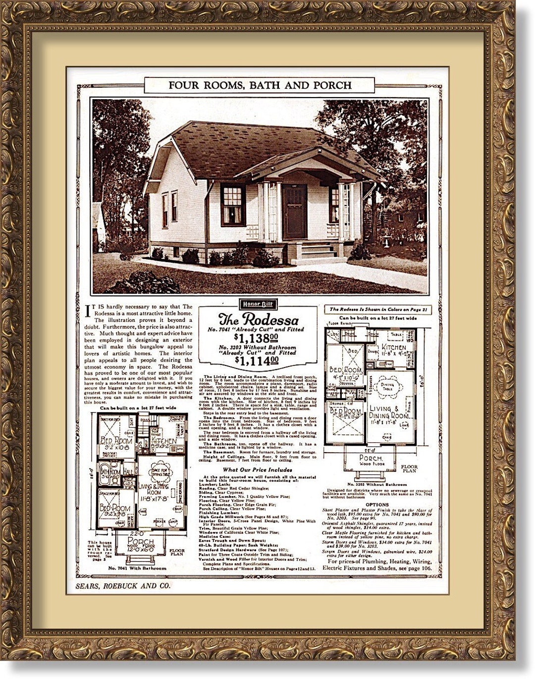 Sears RODESSA 1925, Most Attractive Little Home,four Rooms, Trellised ...