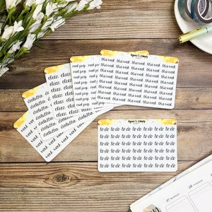 Cute Cursive Script Stickers - Etsy