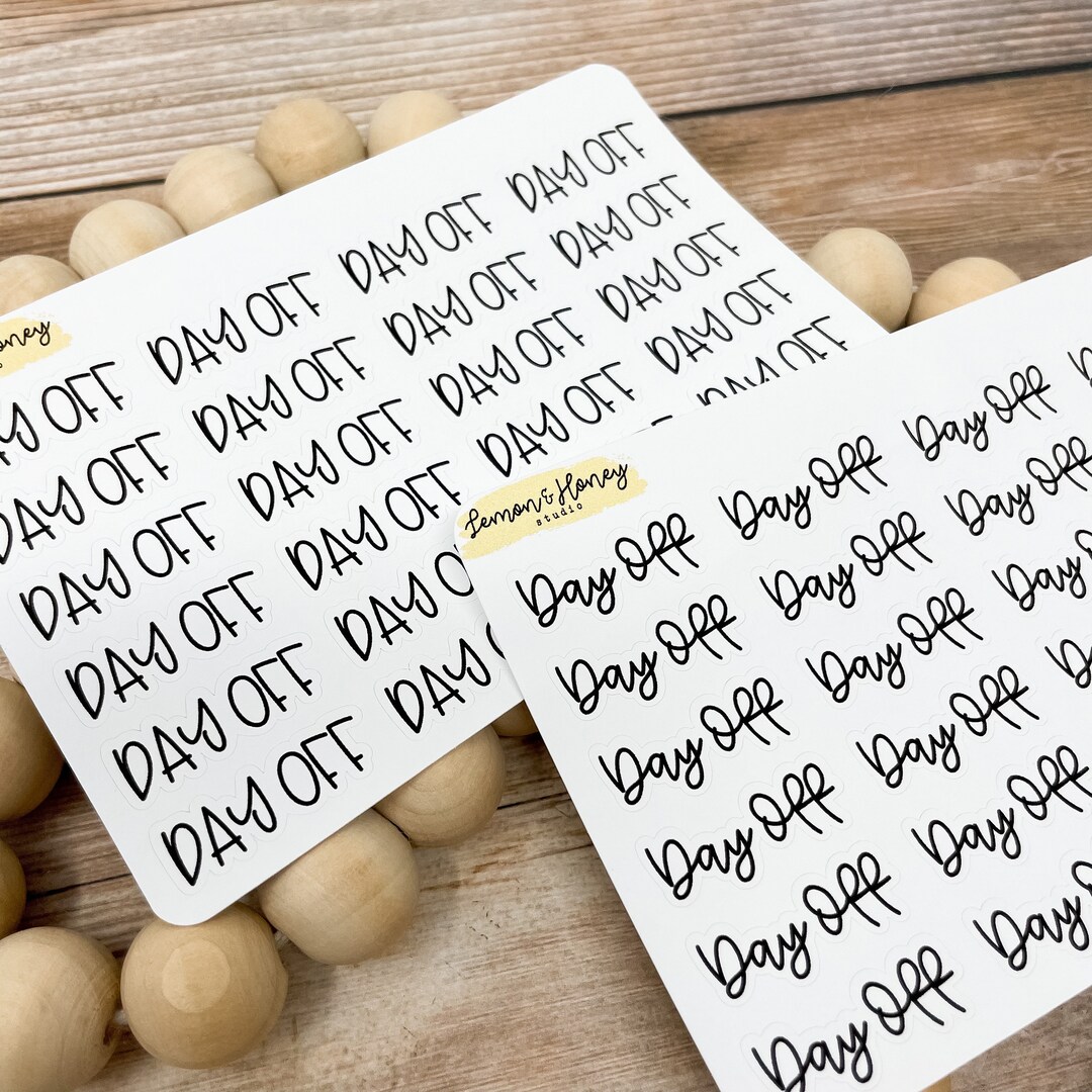 Day off Script Planner Stickers - Etsy