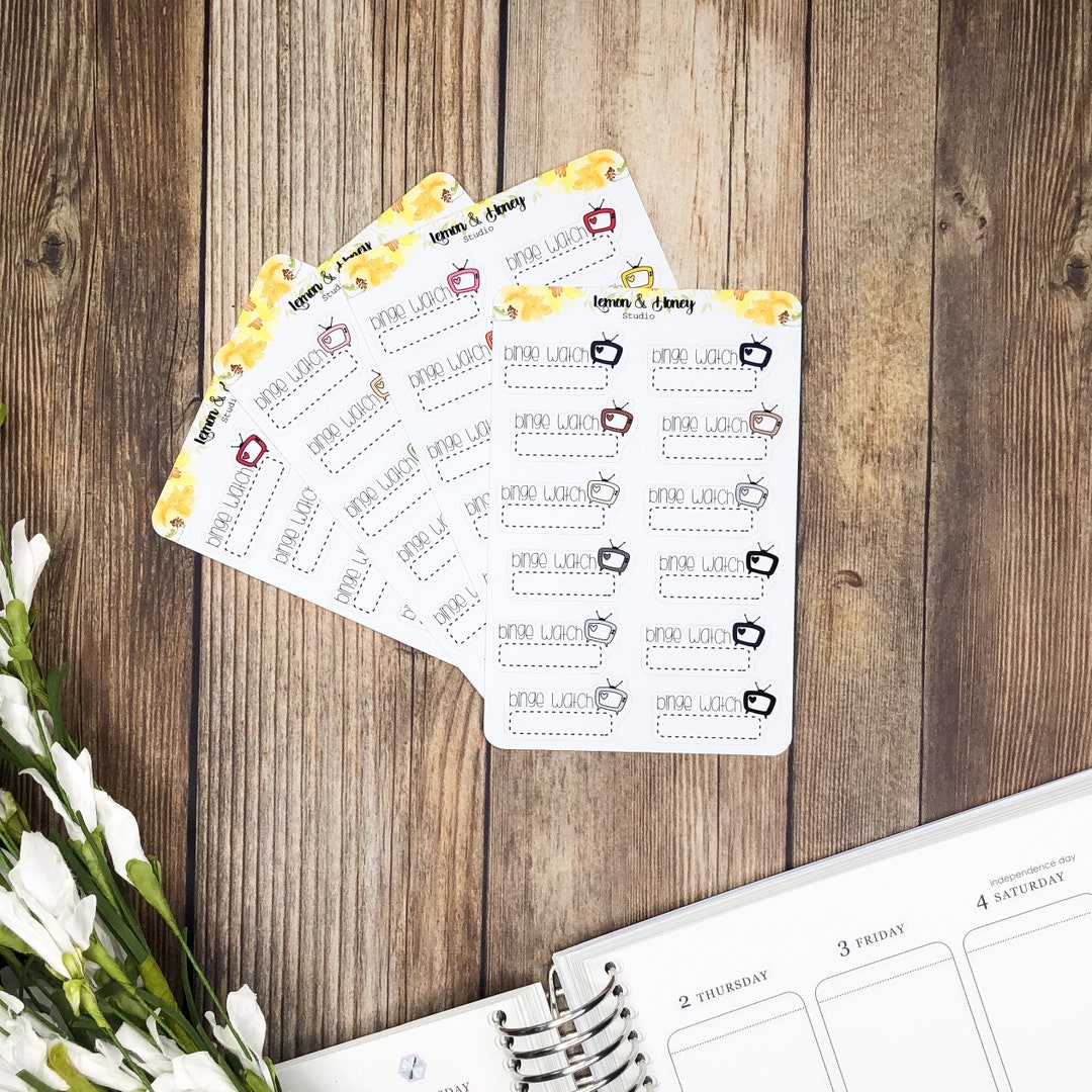 Binge Watch Stickers - Etsy