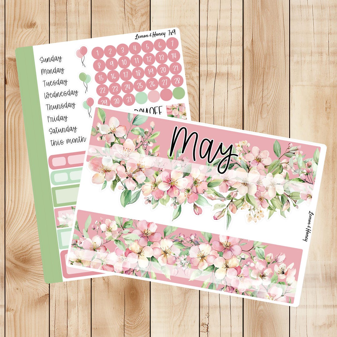 7x9 May Monthly Sticker Kit - Etsy