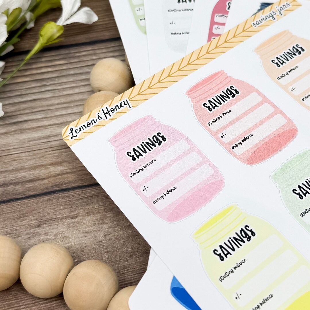 Savings Tracker Planner Stickers - Etsy