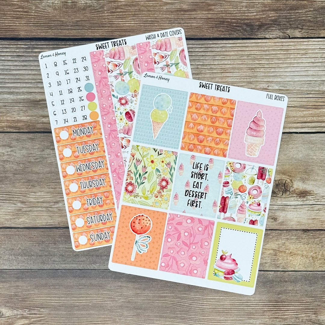 Sweet Treats Weekly Planner Sticker Kit - Etsy