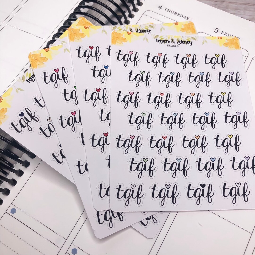 TGIF Planner Stickers - Etsy