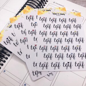 TGIF Planner Stickers - Etsy