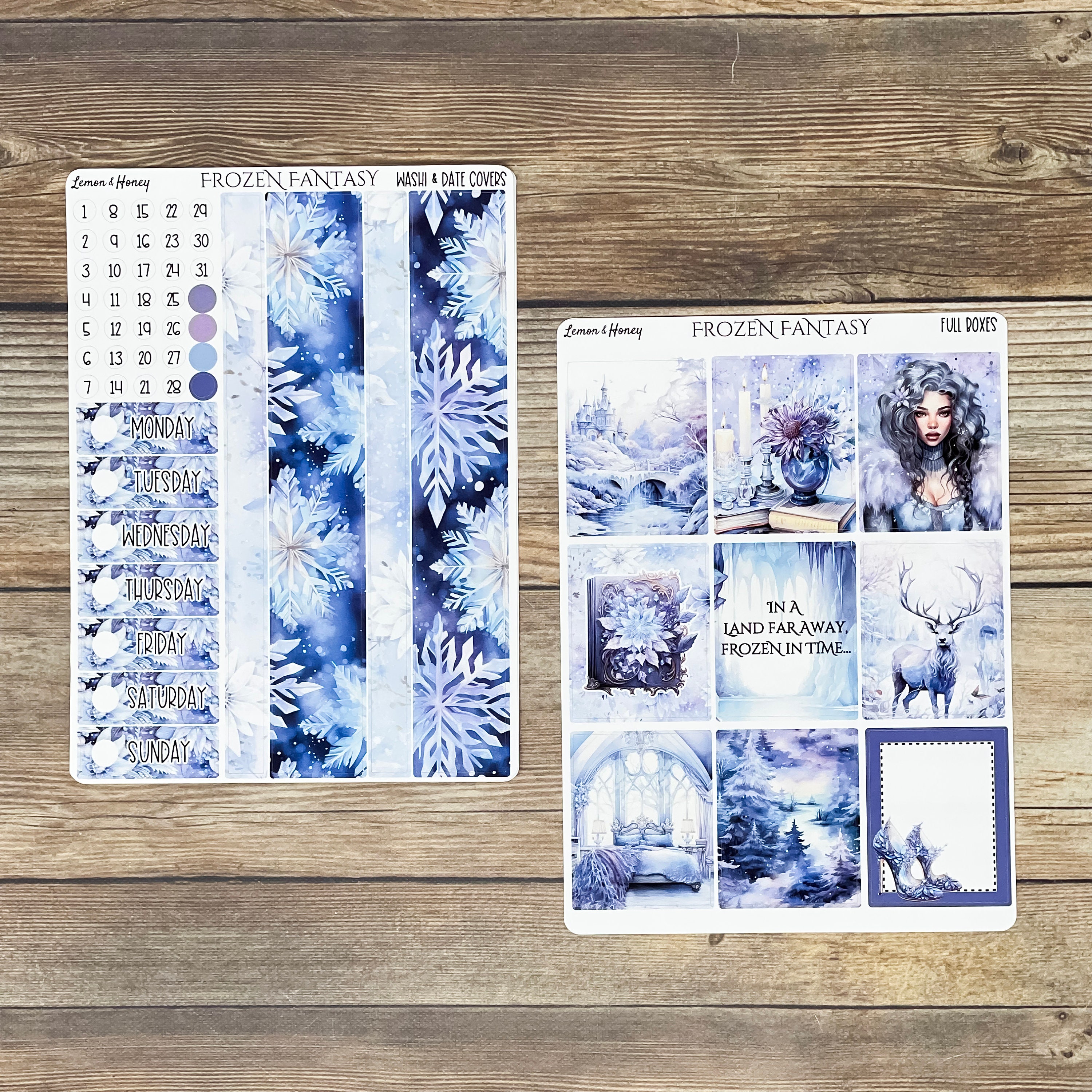 Frozen Fantasy Vertical Weekly Planner Sticker Kit - Etsy