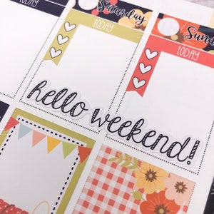 Hello Weekend Banner Planner Stickers - Etsy