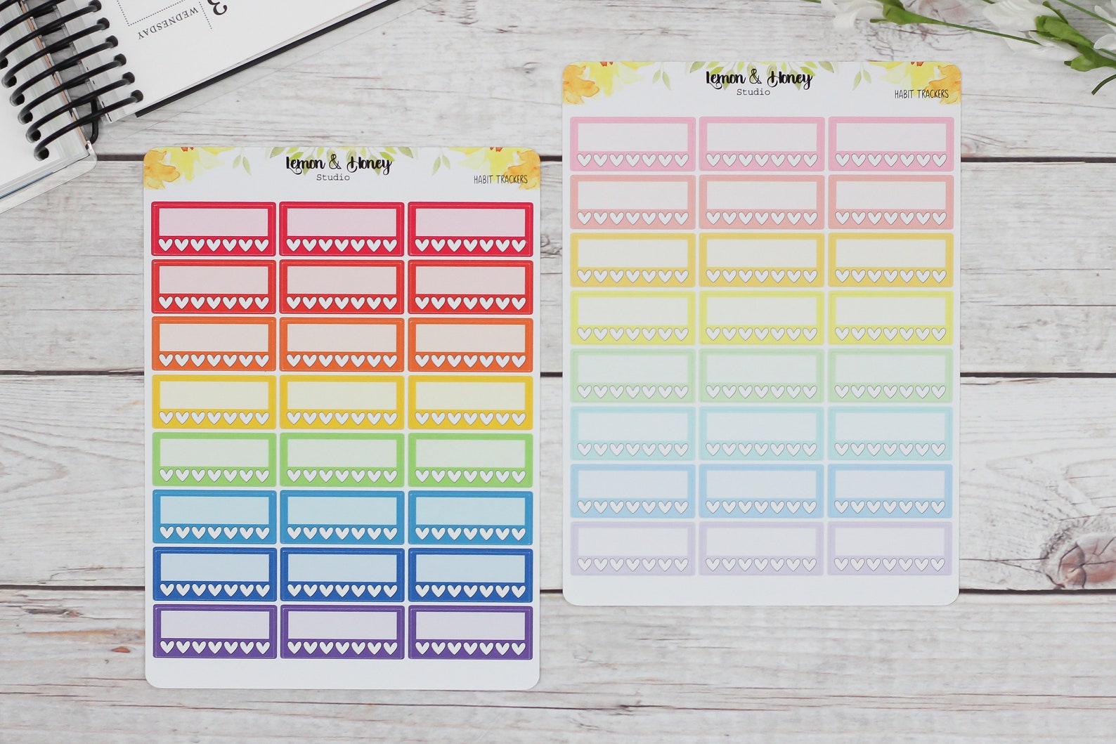 Habit Tracker Planner Stickers Multicolored Neutral - Etsy
