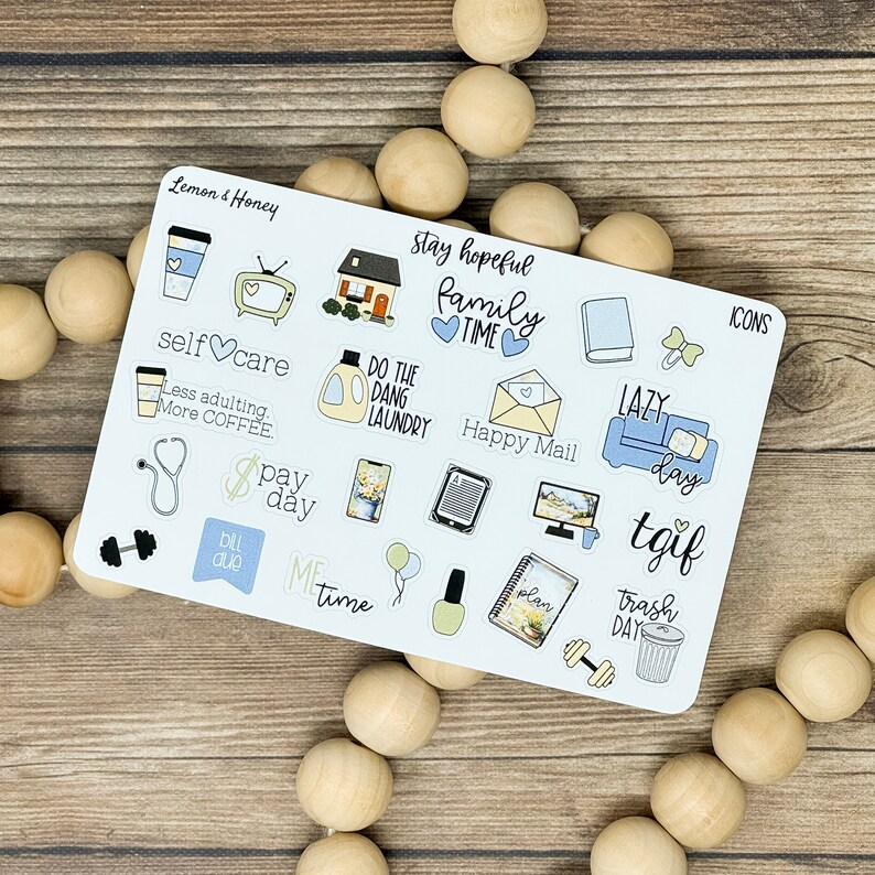 Stay Hopeful Vertical Weekly Planner Sticker Kit - Etsy